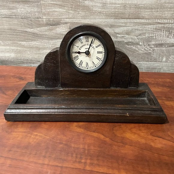 Accents | Vintage Colonial Clock Coshelf Est 187 Brown | Poshmark